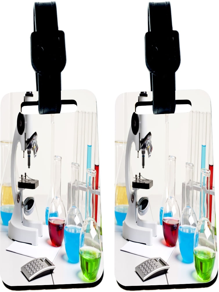 Hardboard Luggage Identifier Tags with Strap - Microscope in Lab with ...