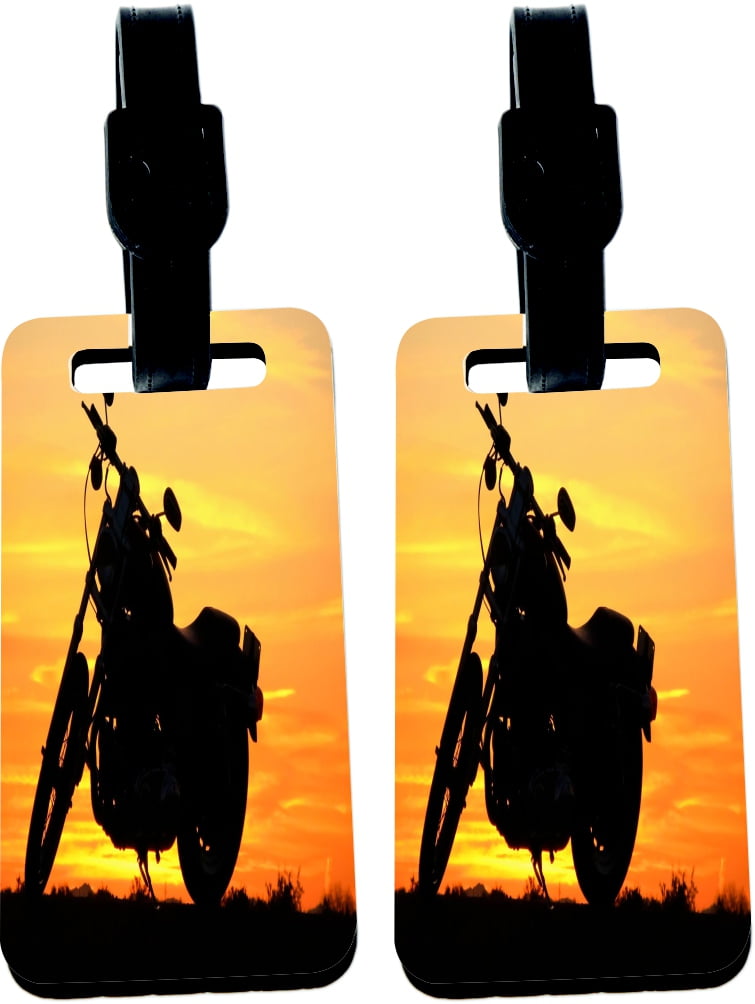 Hardboard Luggage Identifier Tags with Strap - Motor Bike Motorcycle on ...