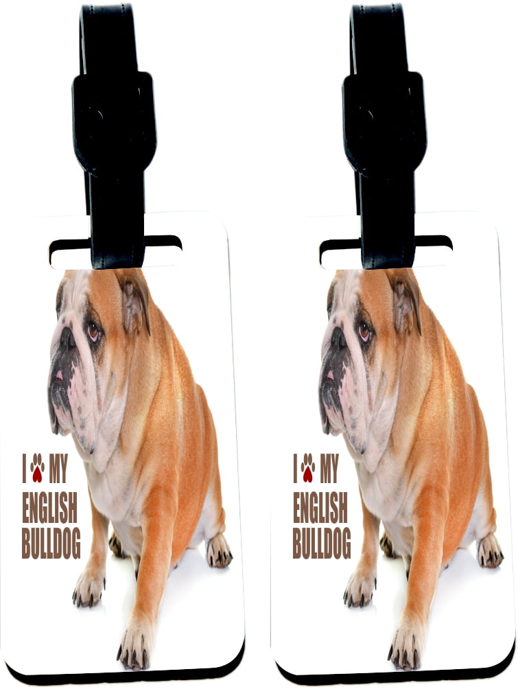 Hardboard Luggage Identifier Tags with Strap - Paw Print I Love my ...