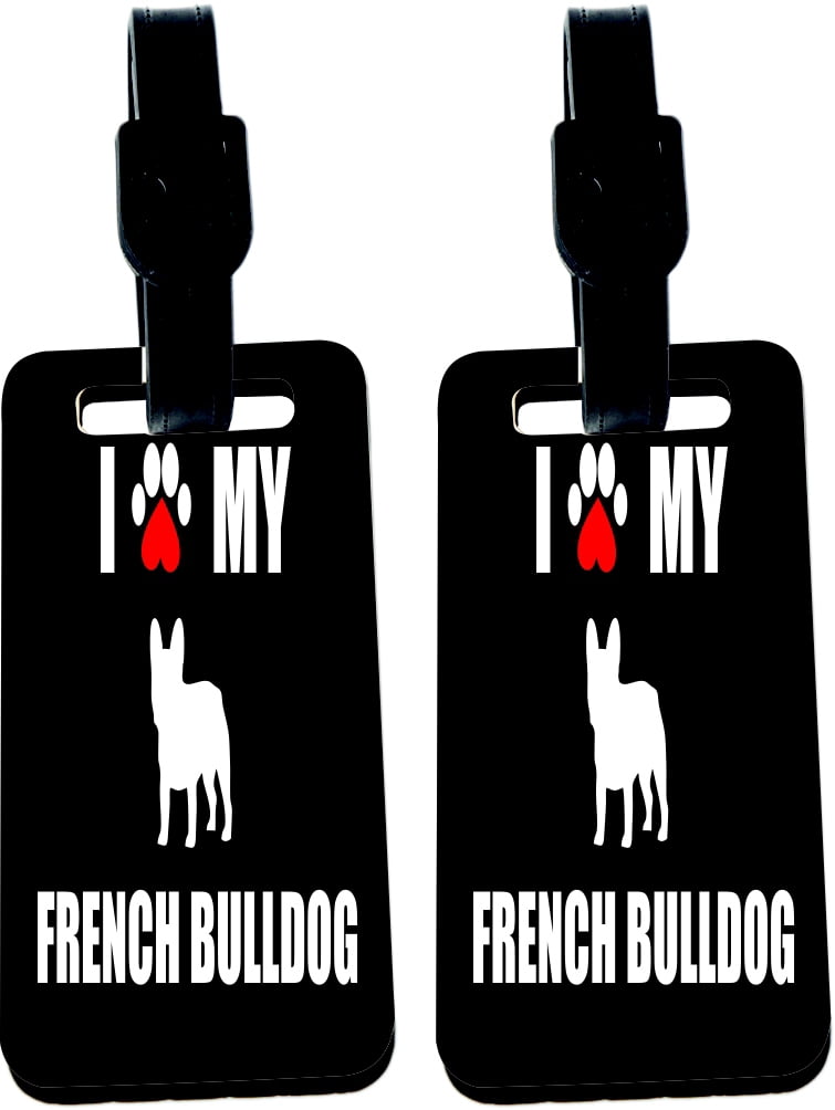 Hardboard Luggage Identifier Tags with Strap - Paw Print I Love my ...