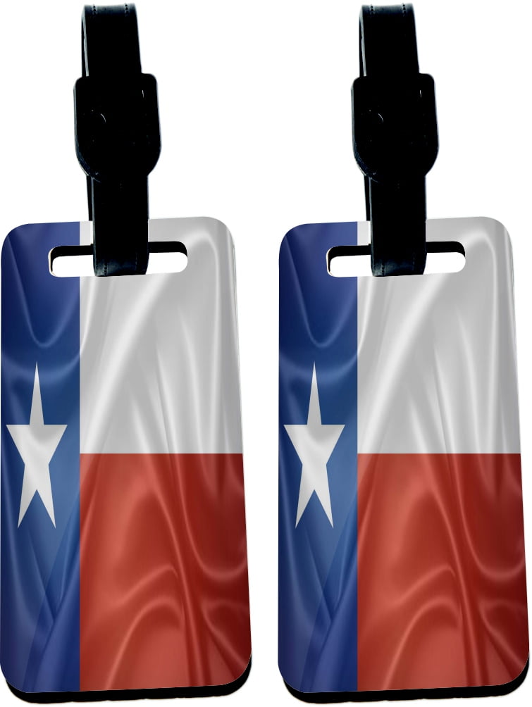 Hardboard Luggage Identifier Tags with Strap - Texas State Flag (x2 ...