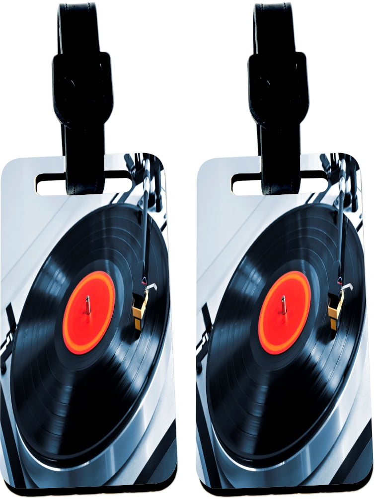 Hardboard Luggage Identifier Tags with Strap - Vinyl Record on ...