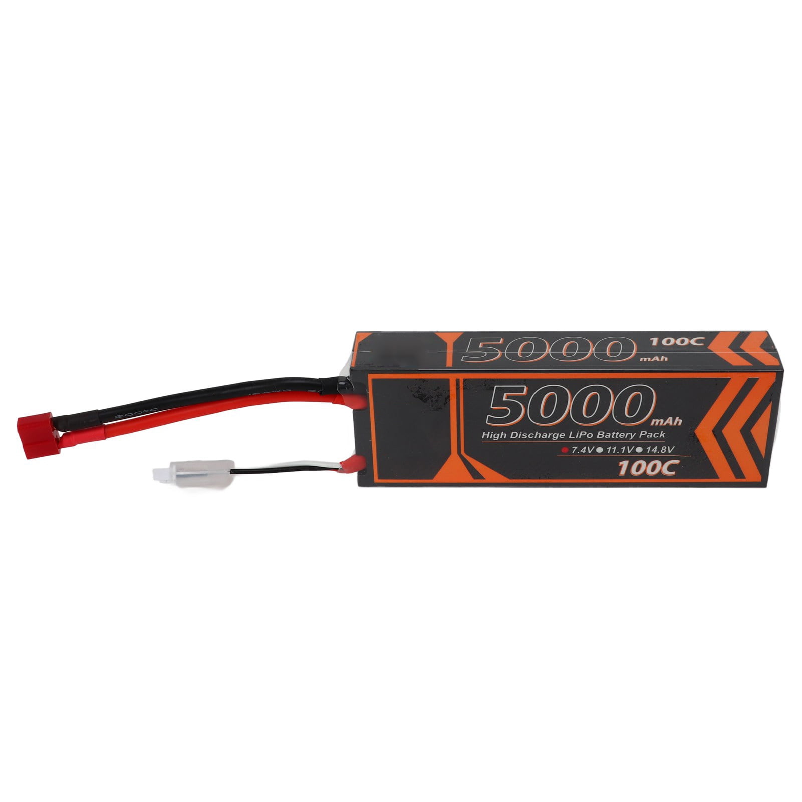 Hardcase Lipo Battery 7.4V 5000mAh 2S 100C RC Lipo Battery with T Shape ...