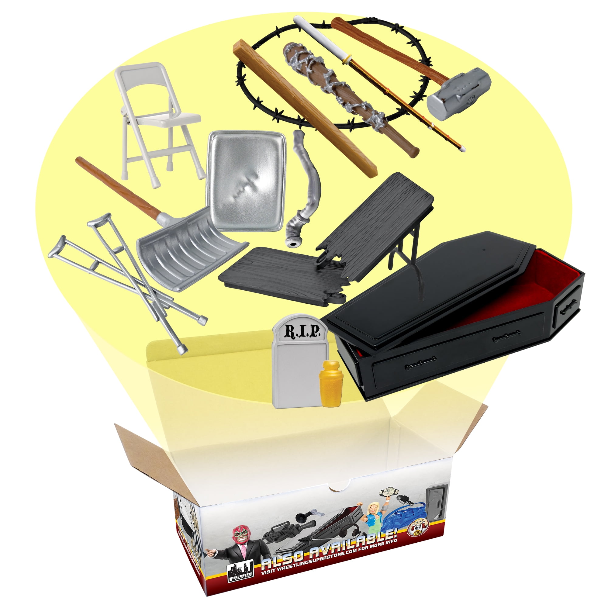 Figures Toy Company Hardcore Coffin 15 Piece Set for WWE, TNA, ROH ...