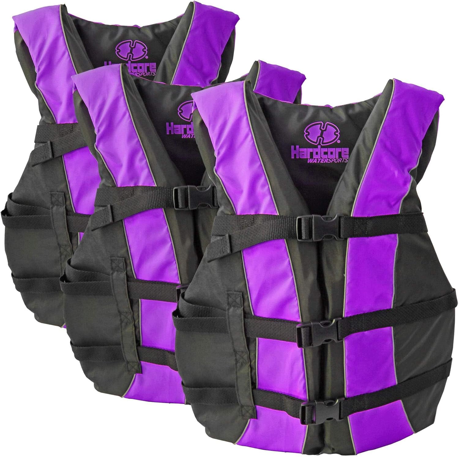Hardcore Life Jacket 3 Pack Paddle Vest for Adults; Guard Approved Type ...