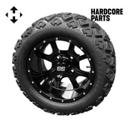 Hardcore Parts 12" Machined/Gunmetal 'VAMPIRE' Golf Cart Wheels and 23 ...