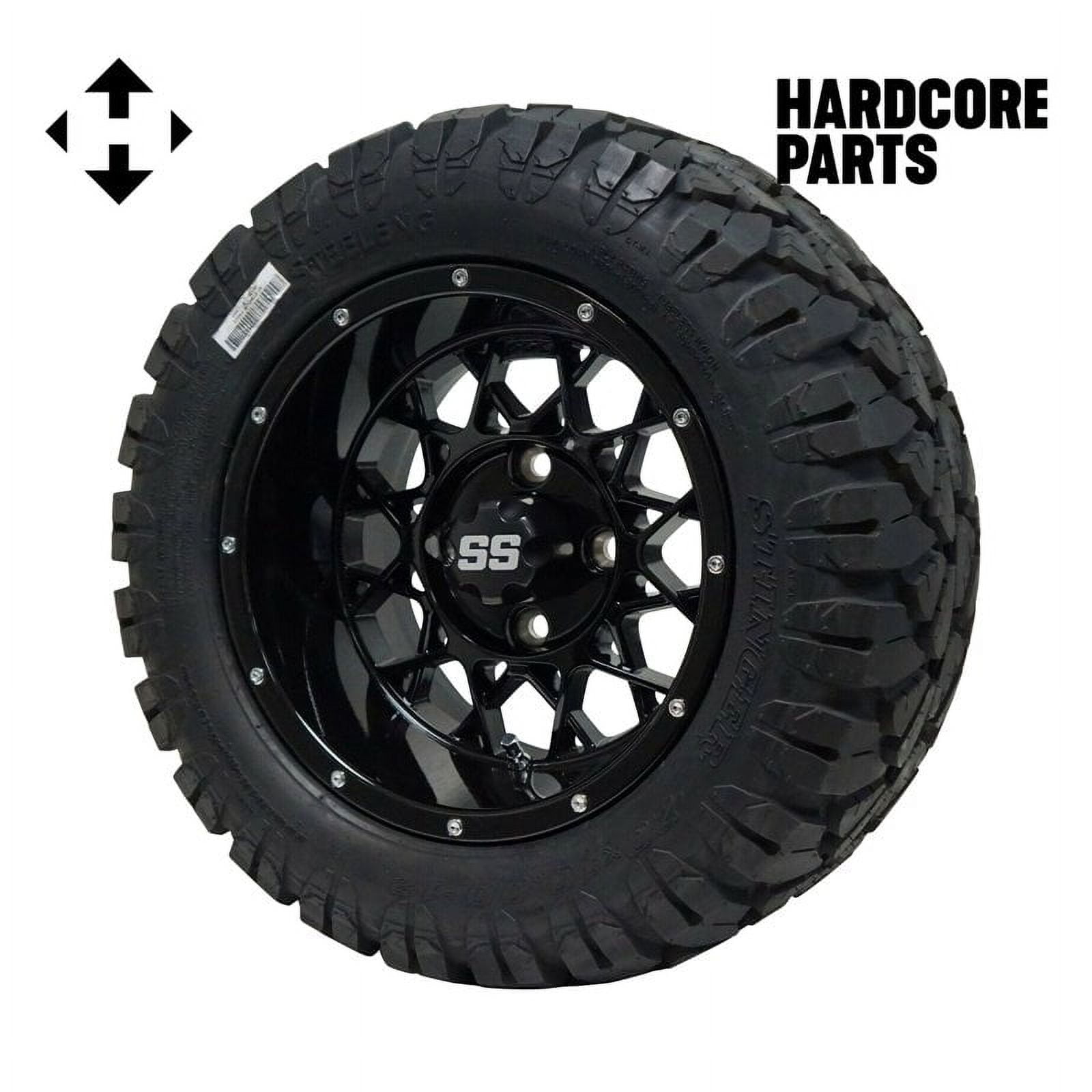Hardcore Parts 12" Black ‘Venom’ Golf Cart Wheels and 20″x10″-12 ...