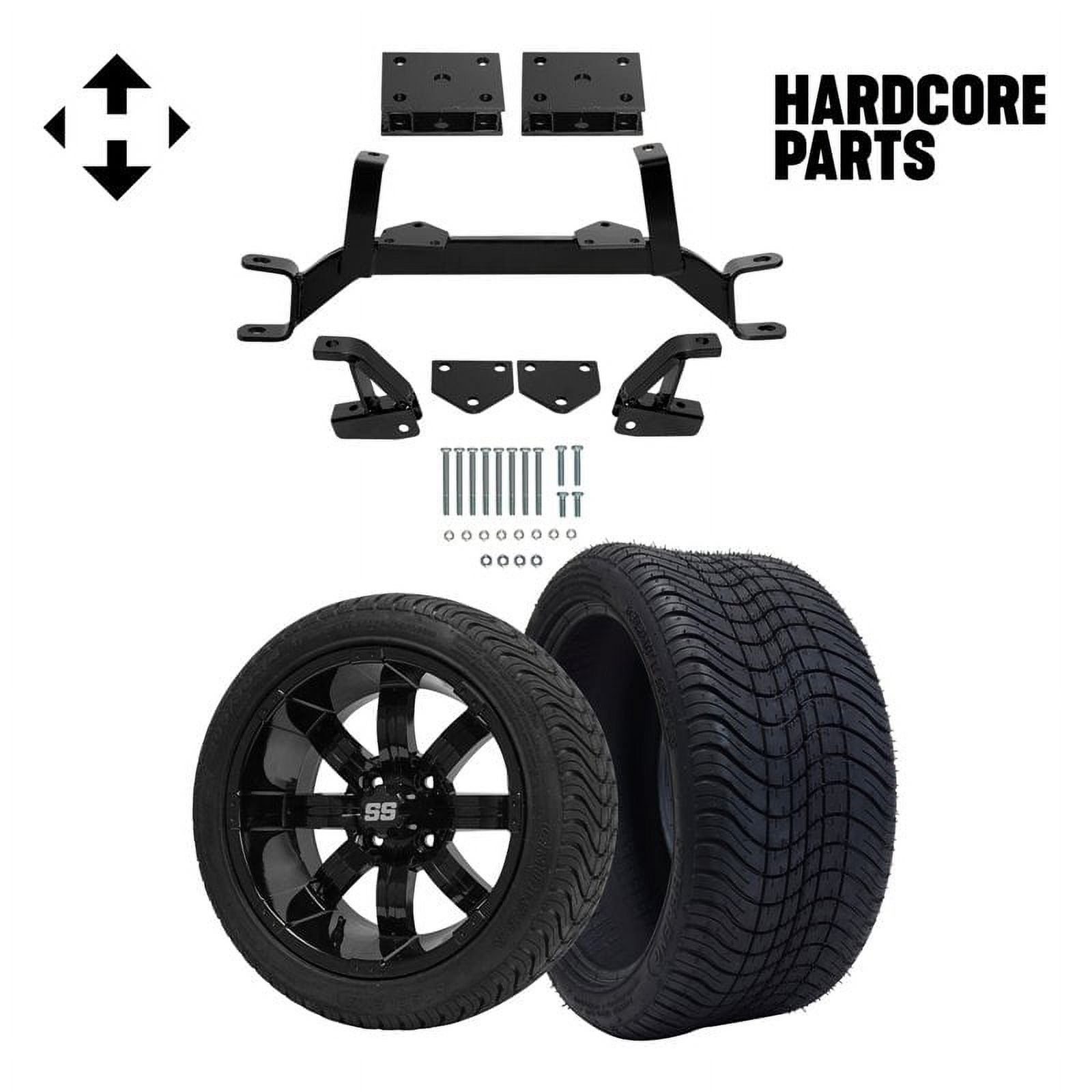 Hardcore Parts 4" Drop Axle Lift Kit for EZGO TXT/PDS (1994.5-2001.5 ...