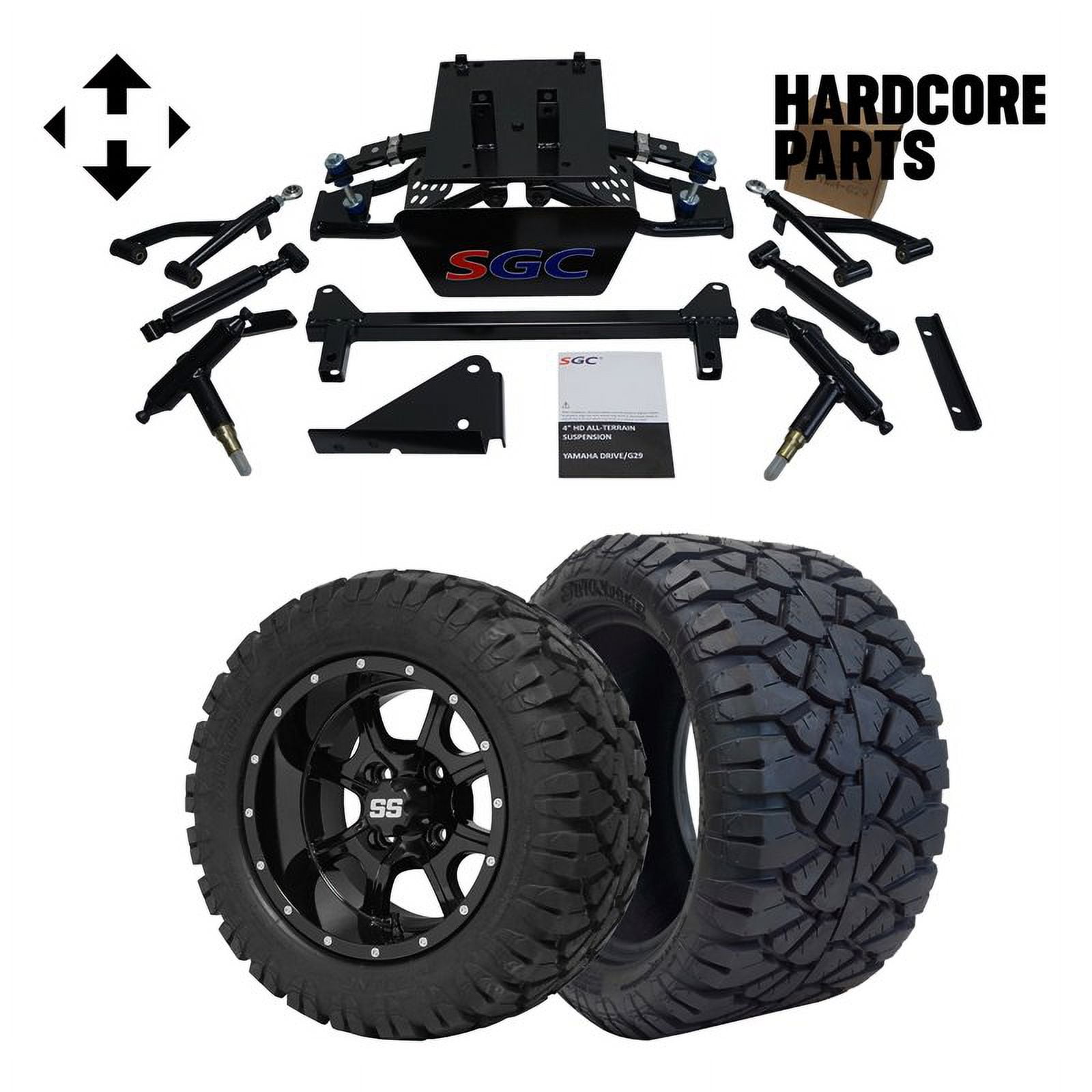 Hardcore Parts 4” Heavy Duty Double A-Arm Suspension Lift Kit for ...