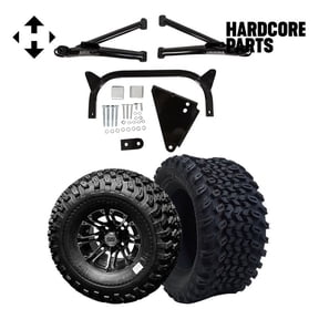 Hardcore Parts 12" Machined/Gunmetal 'VAMPIRE' Golf Cart Wheels and 23 ...