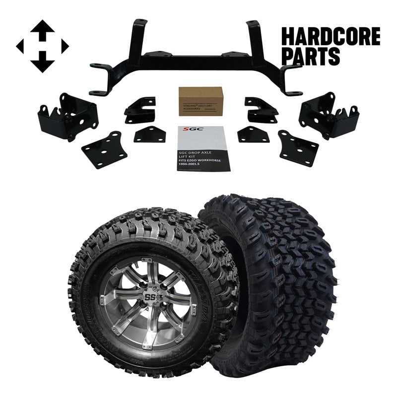 Hardcore Parts 6" Drop Axle Lift Kit for EZGO MPT/WORKHORSE 1200 (1994. ...