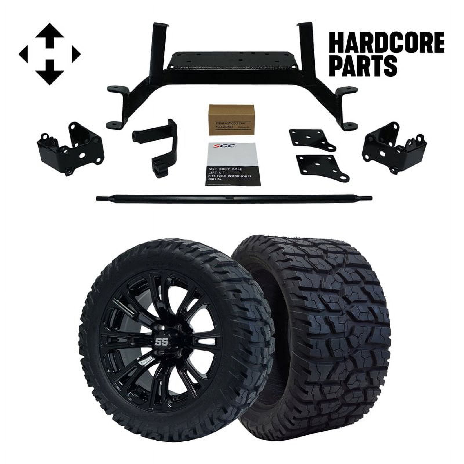 Hardcore Parts 6" Drop Axle Lift Kit for EZGO MPT/WORKHORSE 1200 (2001. ...