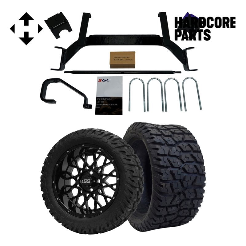 Hardcore Parts 6" Drop Axle Lift Kit for EZGO TXT/PDS (2001.5-2013) Gas ...