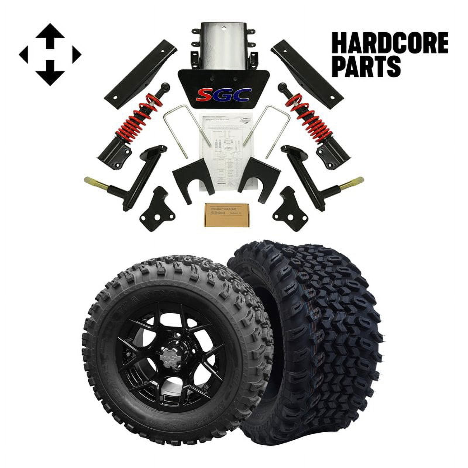 Hardcore Parts 6” Heavy Duty All-Terrain Suspension Lift Kit for EZGO ...