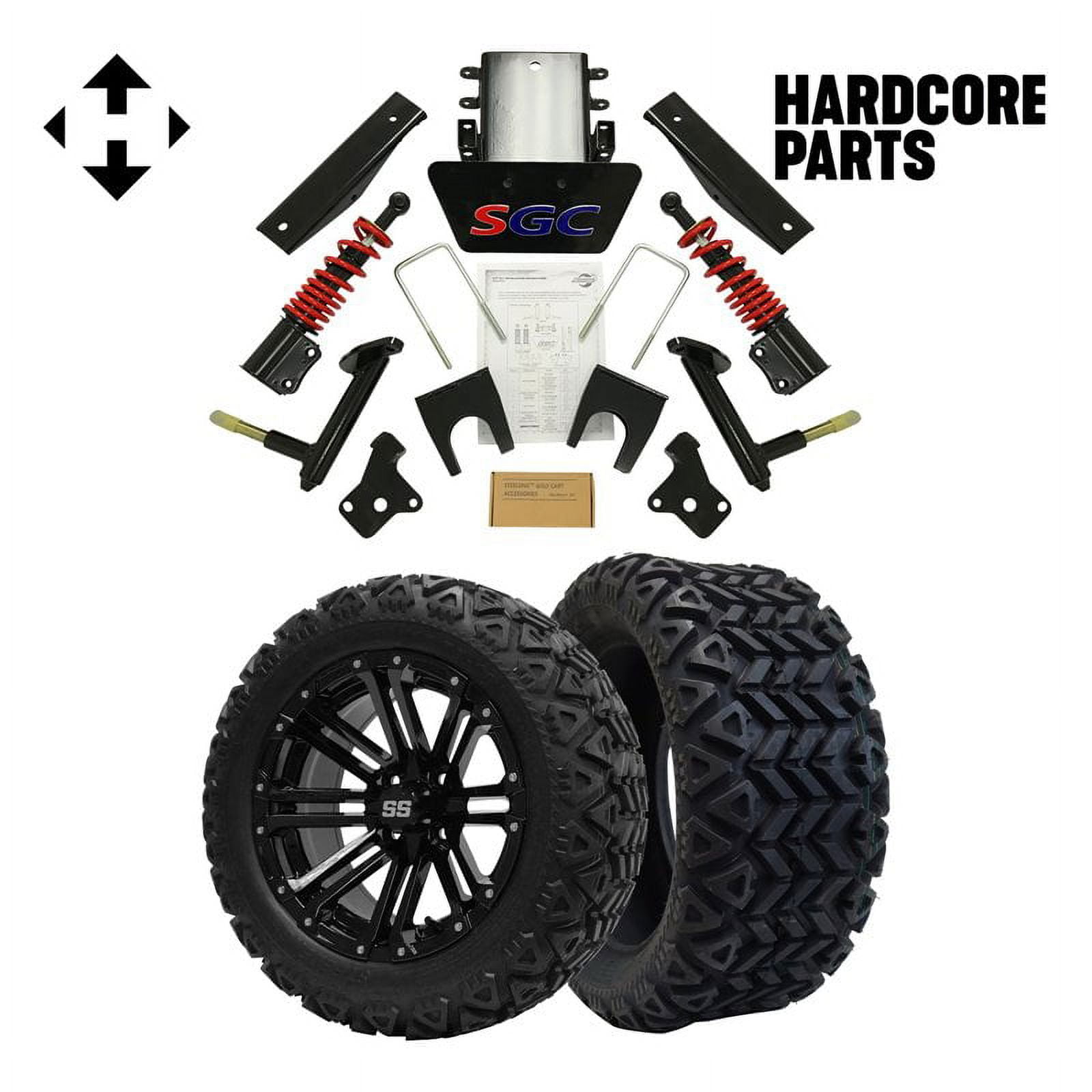 Hardcore Parts 6” Heavy Duty All-Terrain Suspension Lift Kit for EZGO ...