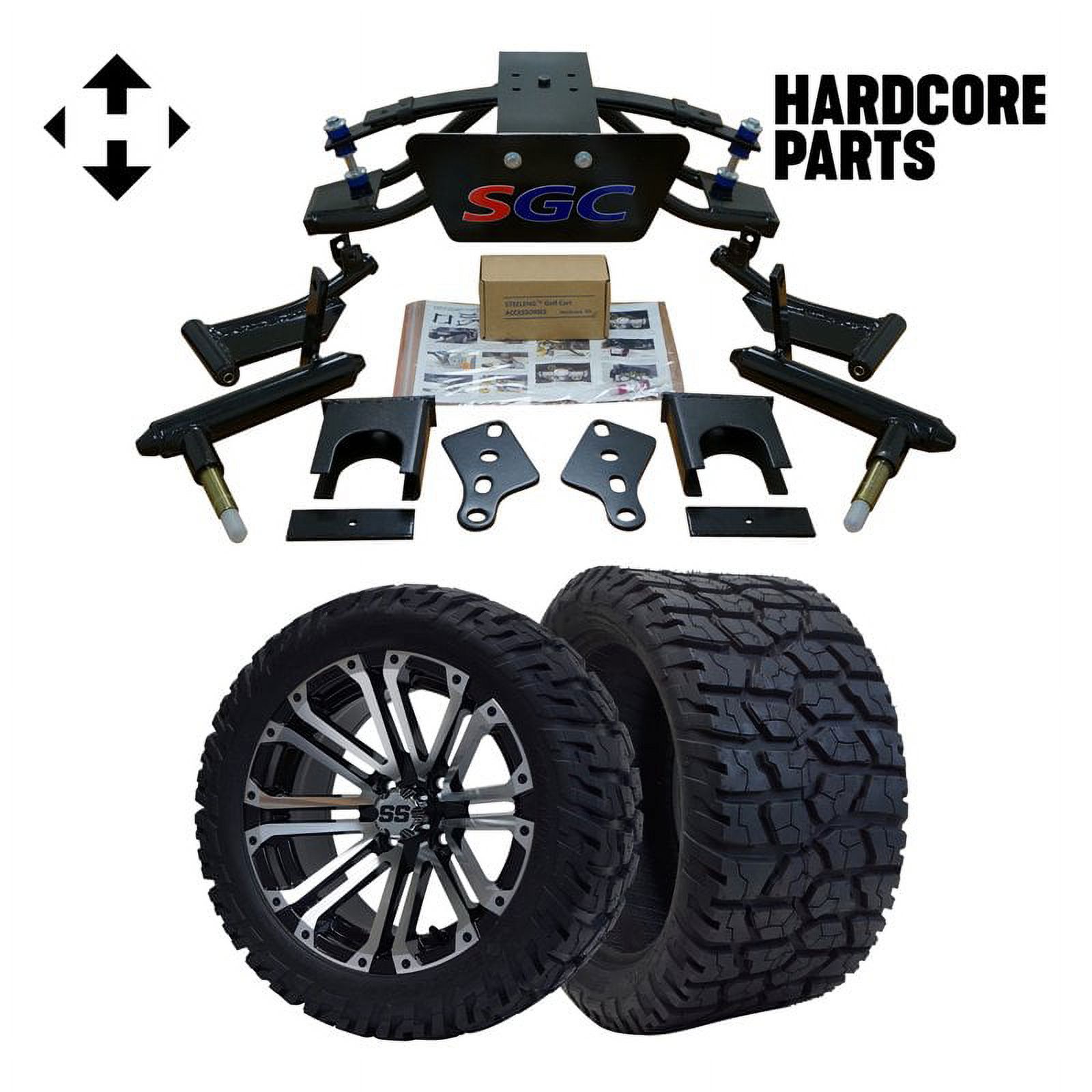 Hardcore Parts 6” Heavy Duty Double A-Arm Suspension Lift Kit for Club ...