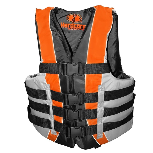 Hardcore Water Sports Hardcore Life Vest For Adults | High Visibility ...