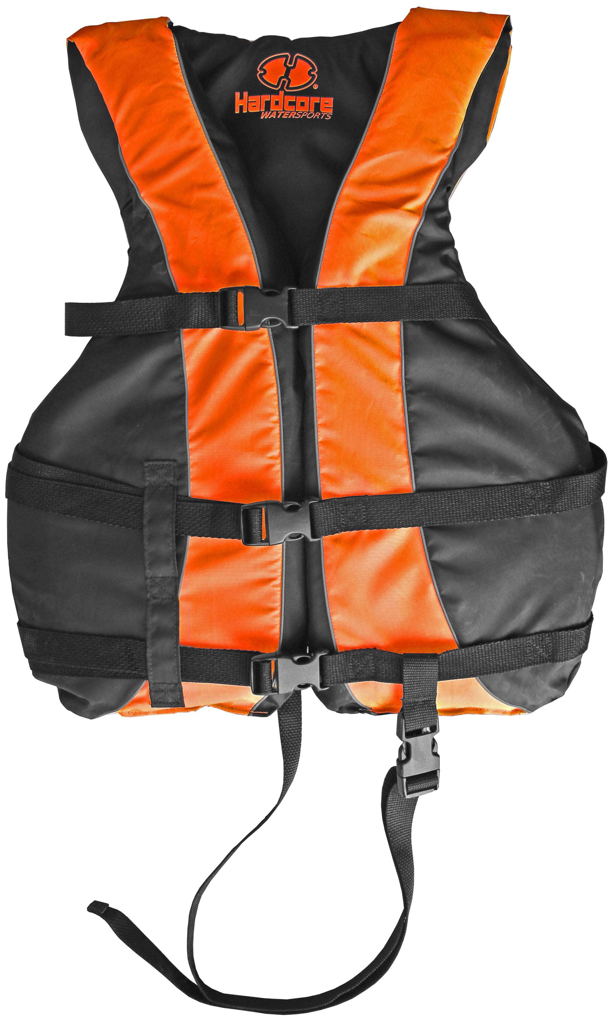 Hardcore Water Sports High Visibility Adult Life Jacket Vest with ...