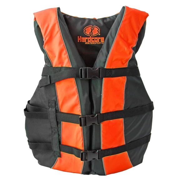 "Hardcore Water Sports Neon Life Jacket, Type III PFD, Adjustable ...