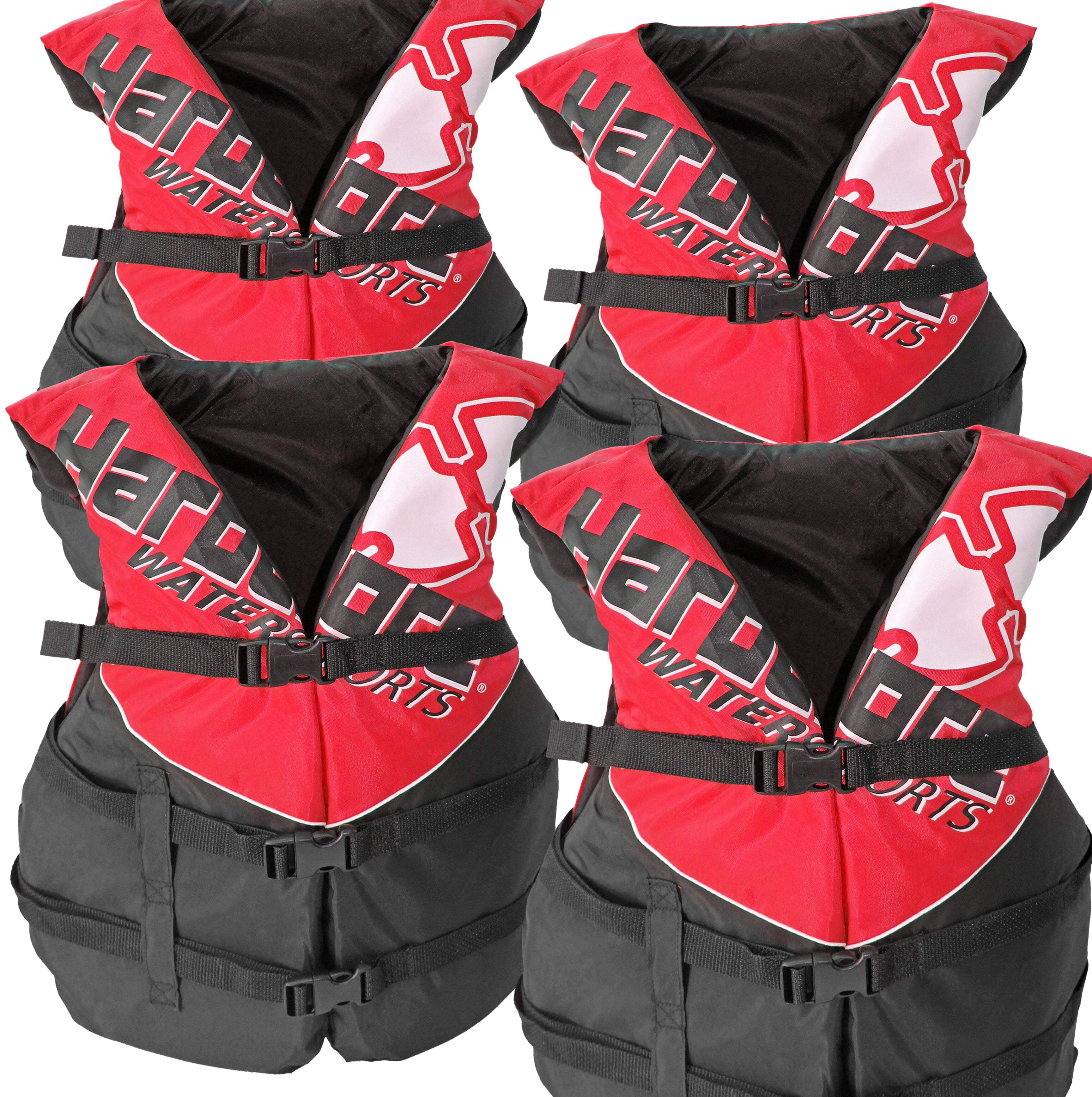 Hardcore Water Sports U.S. Coast Guard Type III Adult Life Jacket, Red ...
