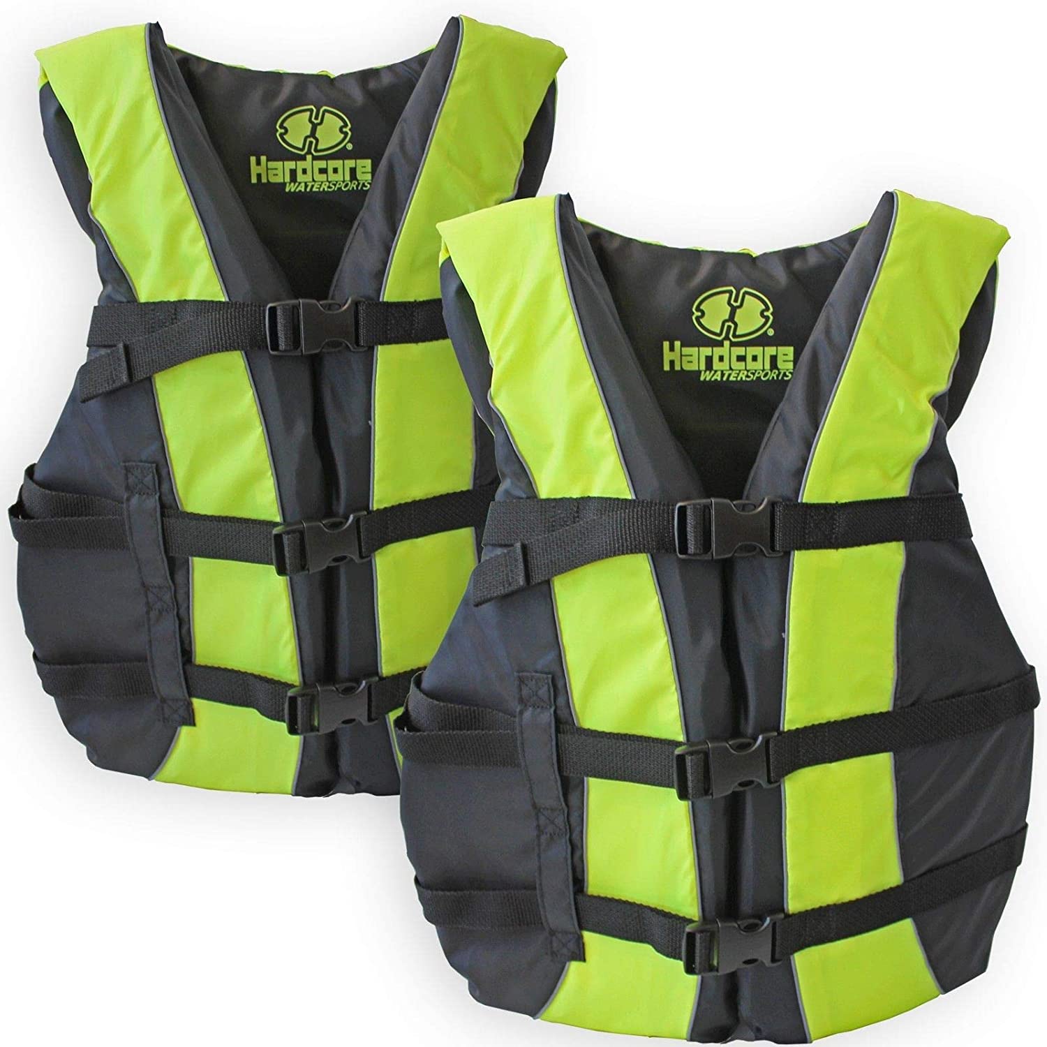 Hardcore life jacket 2 pack paddle vest for adults; Coast Guard ...