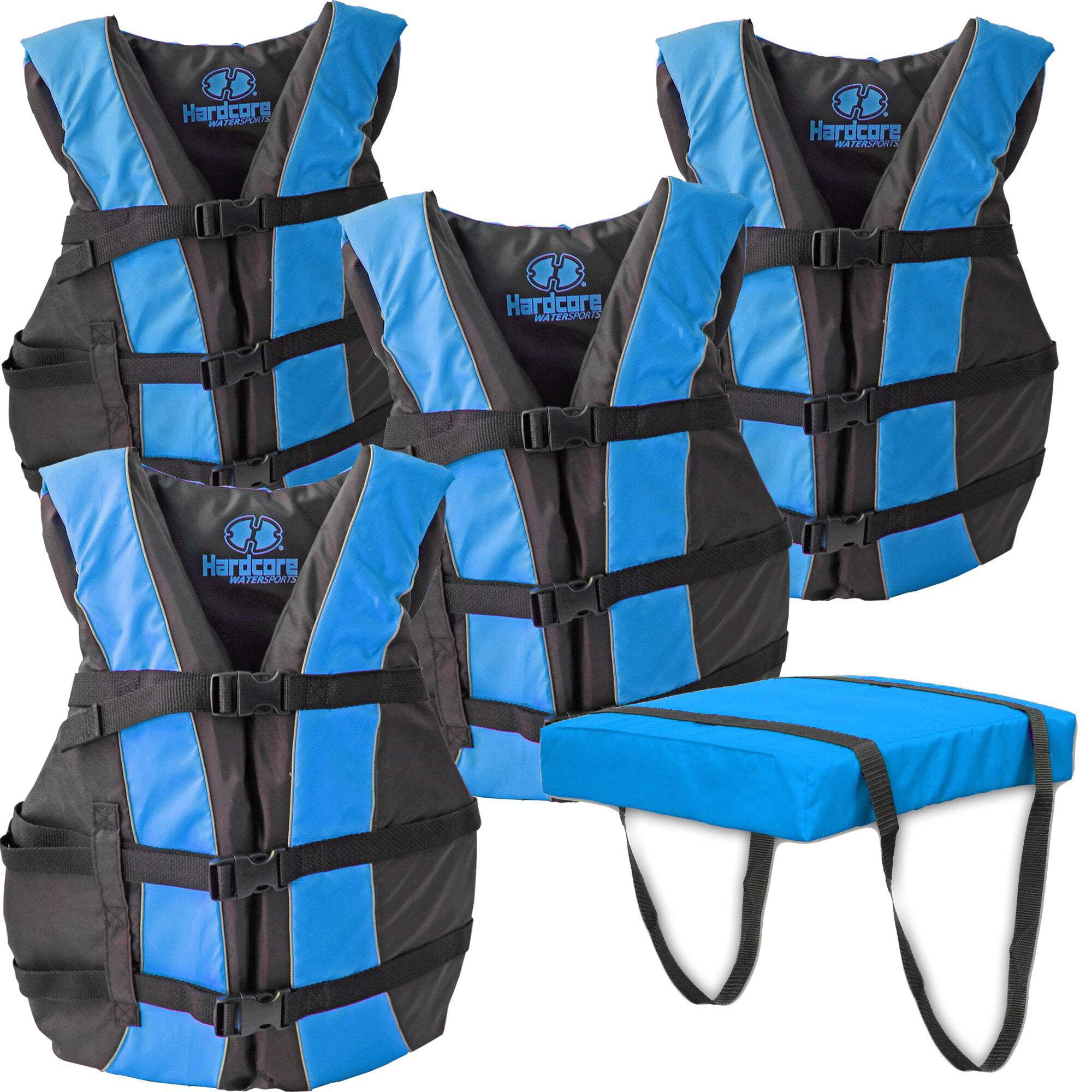 Hardcore life jacket 4 pack paddle vest for adults with Type IV Boat ...