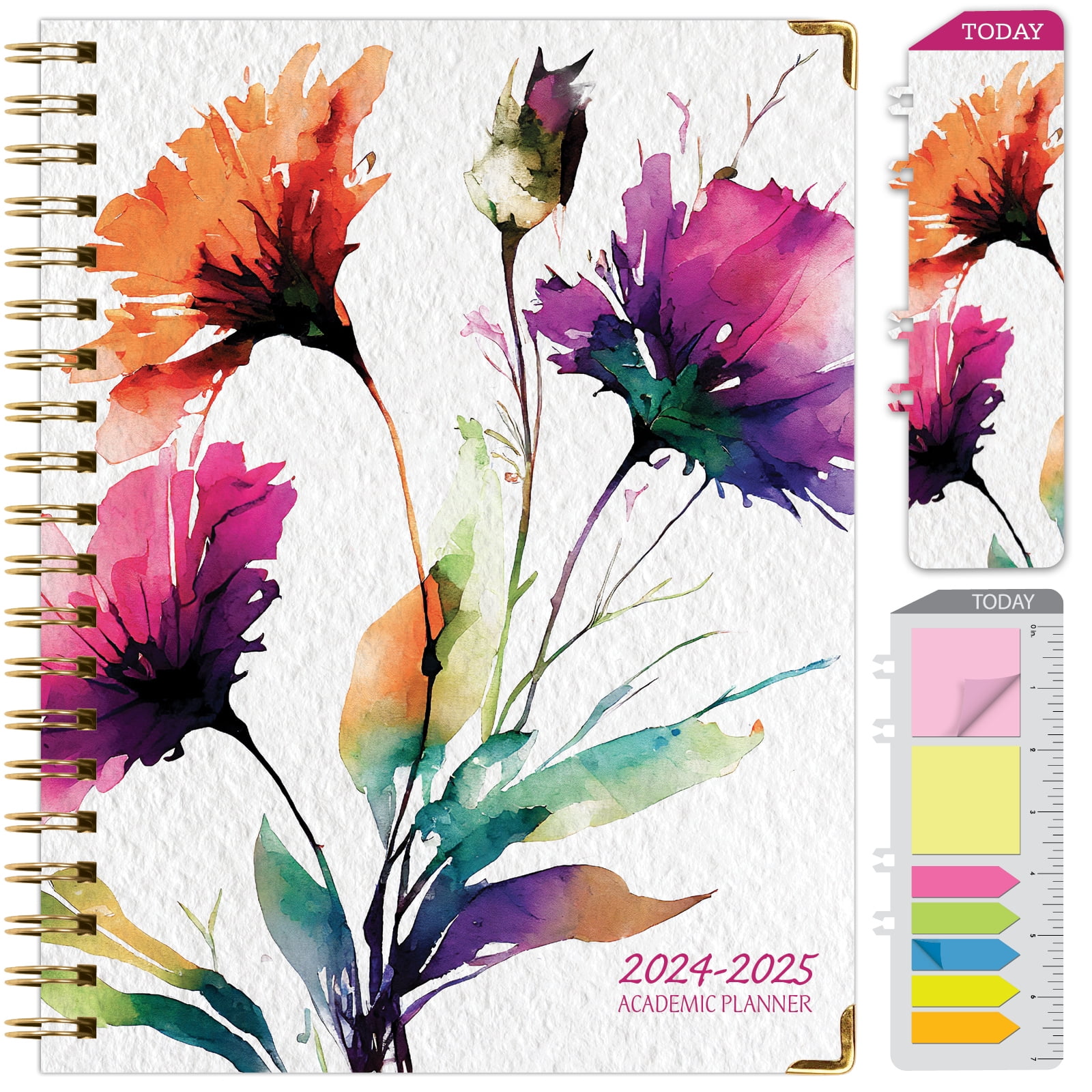 2019 Floral Striped July 2018 - June 2019 Academic Year 11"x8.5 ...