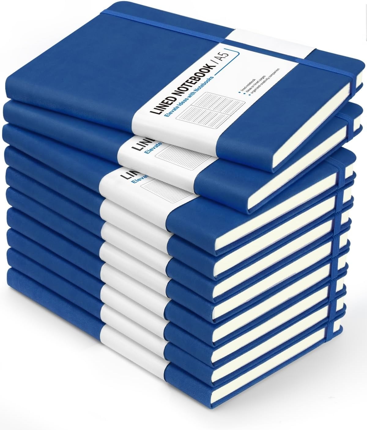 Hardcover Journal Notebooks, 10 Packs A5 Lined Journals Bulk for Writing 200 Pages/100Sheets, 8. ...