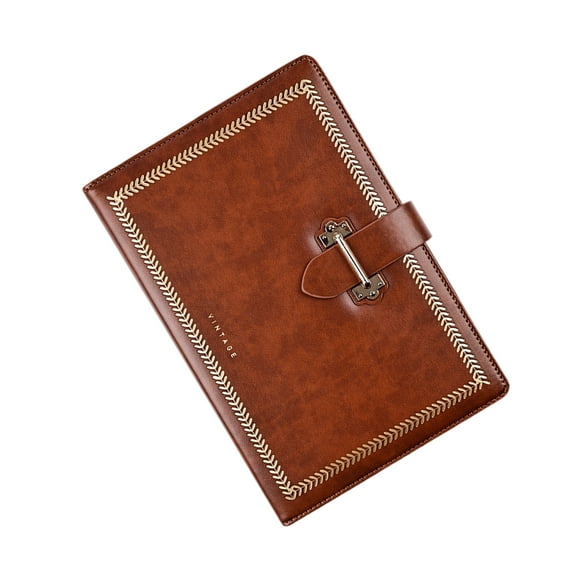 Hardcover PU Leather Notebook with 222 Pages Lined PU Leather Pen Slots ...