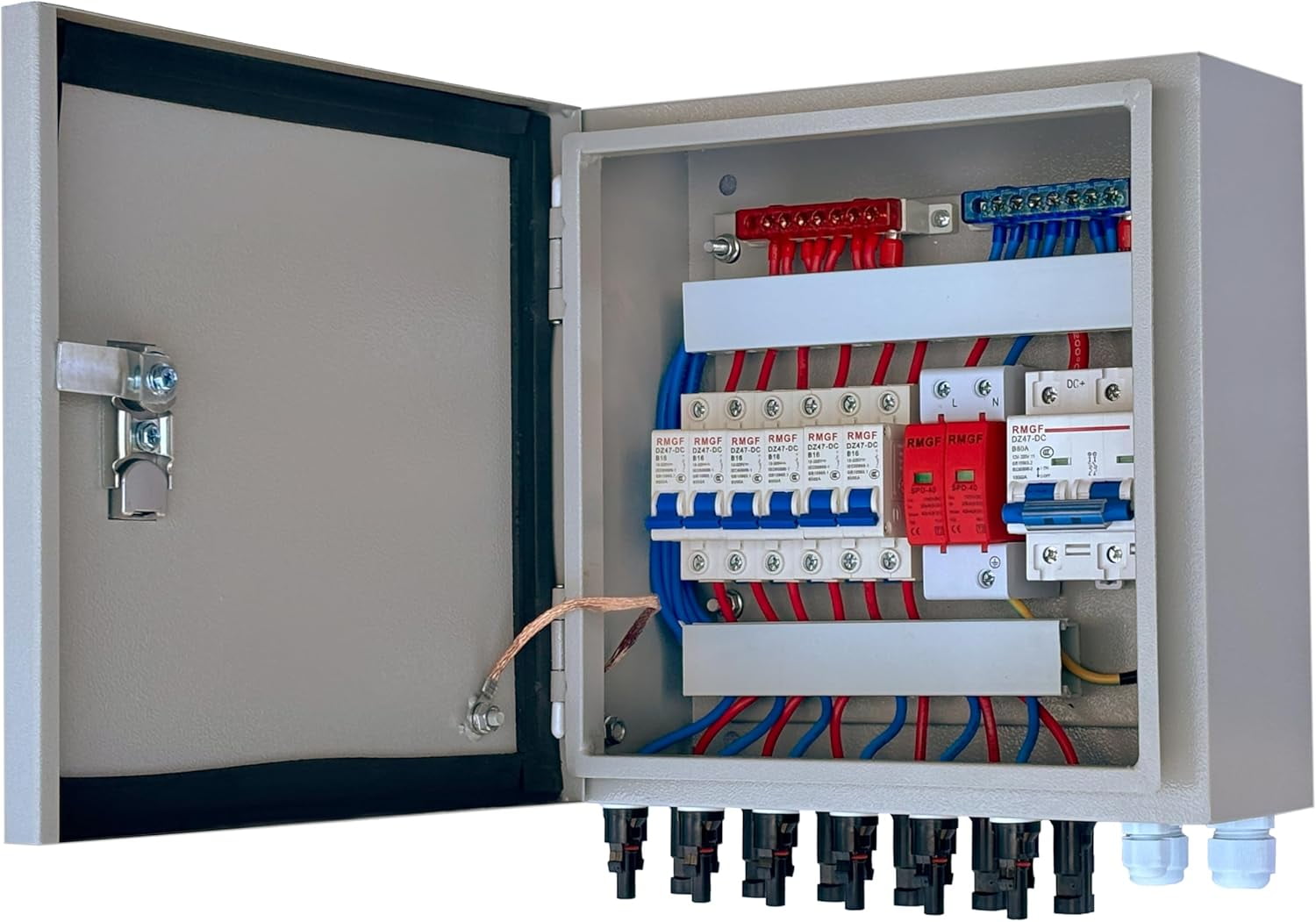 Hardcover Solar Combiner Box with Circuit Breakers. This pv combiner ...