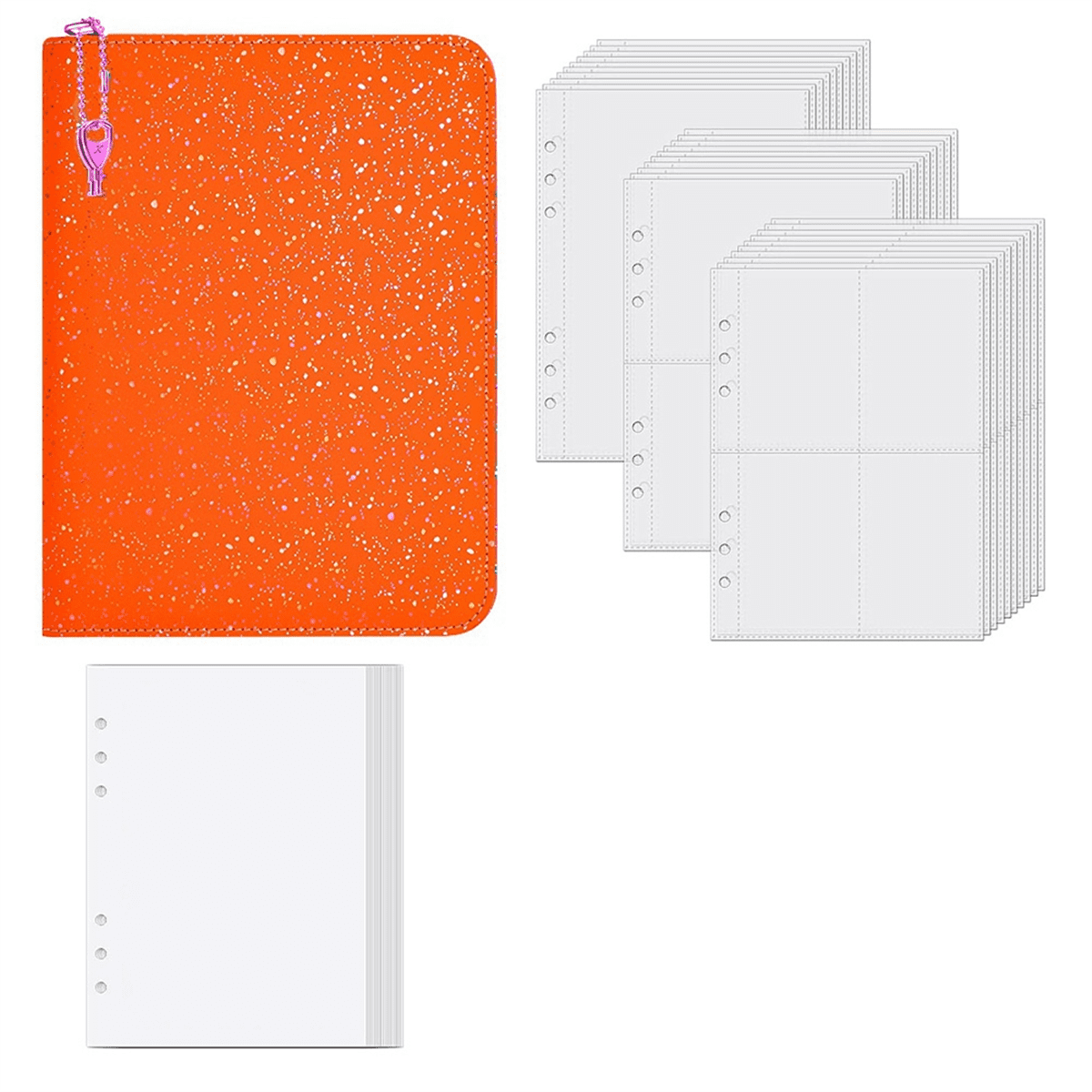 Hardcover Sticker Organizer Binder Reusable A5 Holographic Book ...