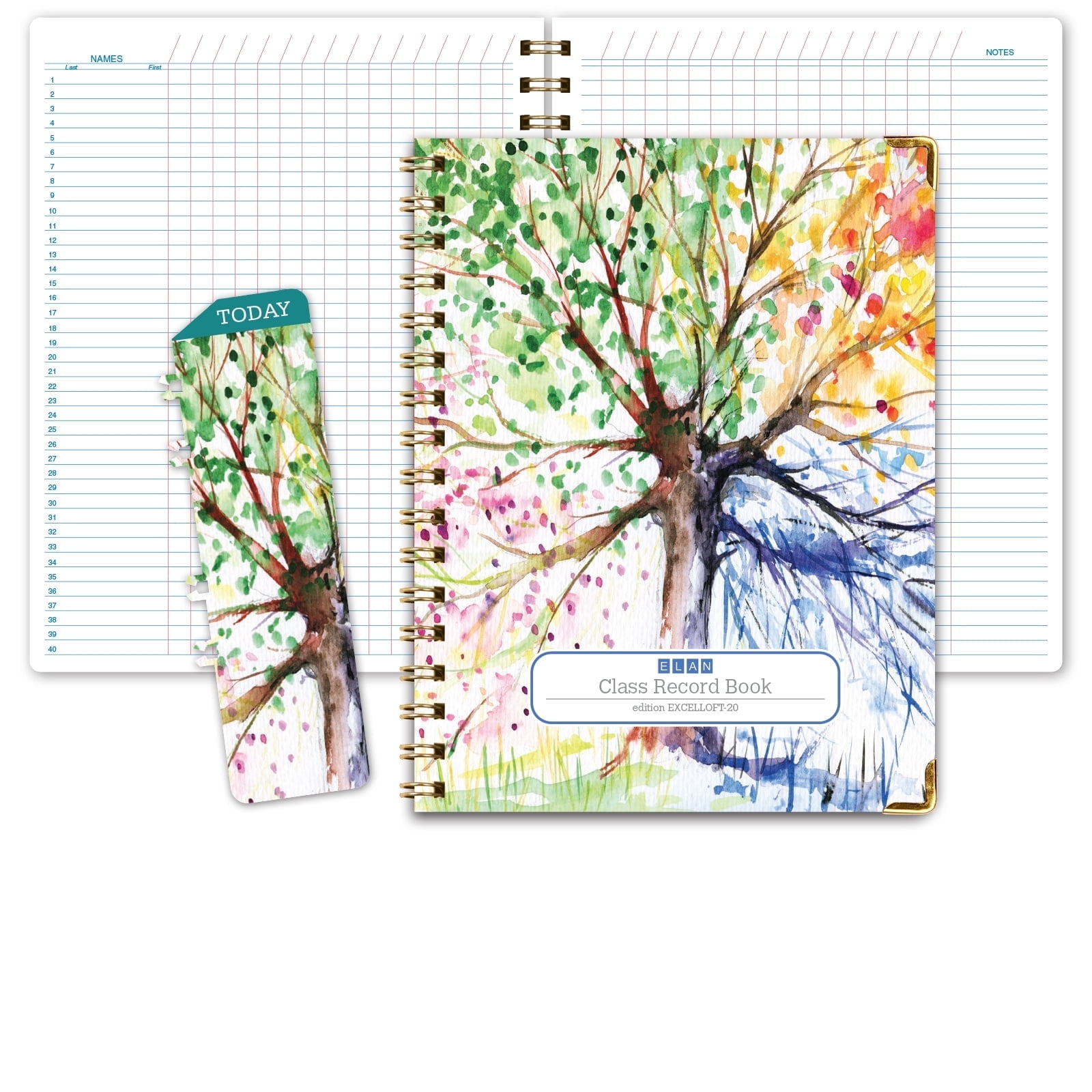 Hardcover Unstructured Class Record Book (Tree Seasons) - Walmart.com