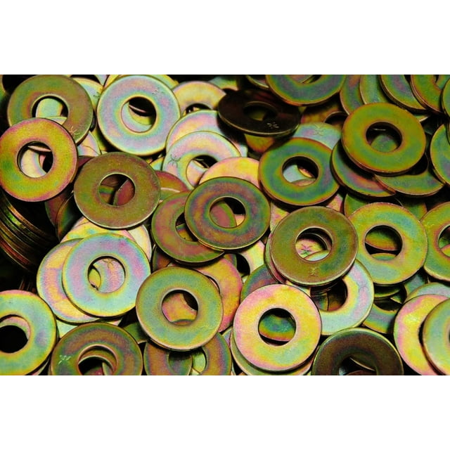 Hardened 1/2 USS Flat Washers - Grade 8 - Yellow Zinc Plated - Thru-Hard - Walmart.com