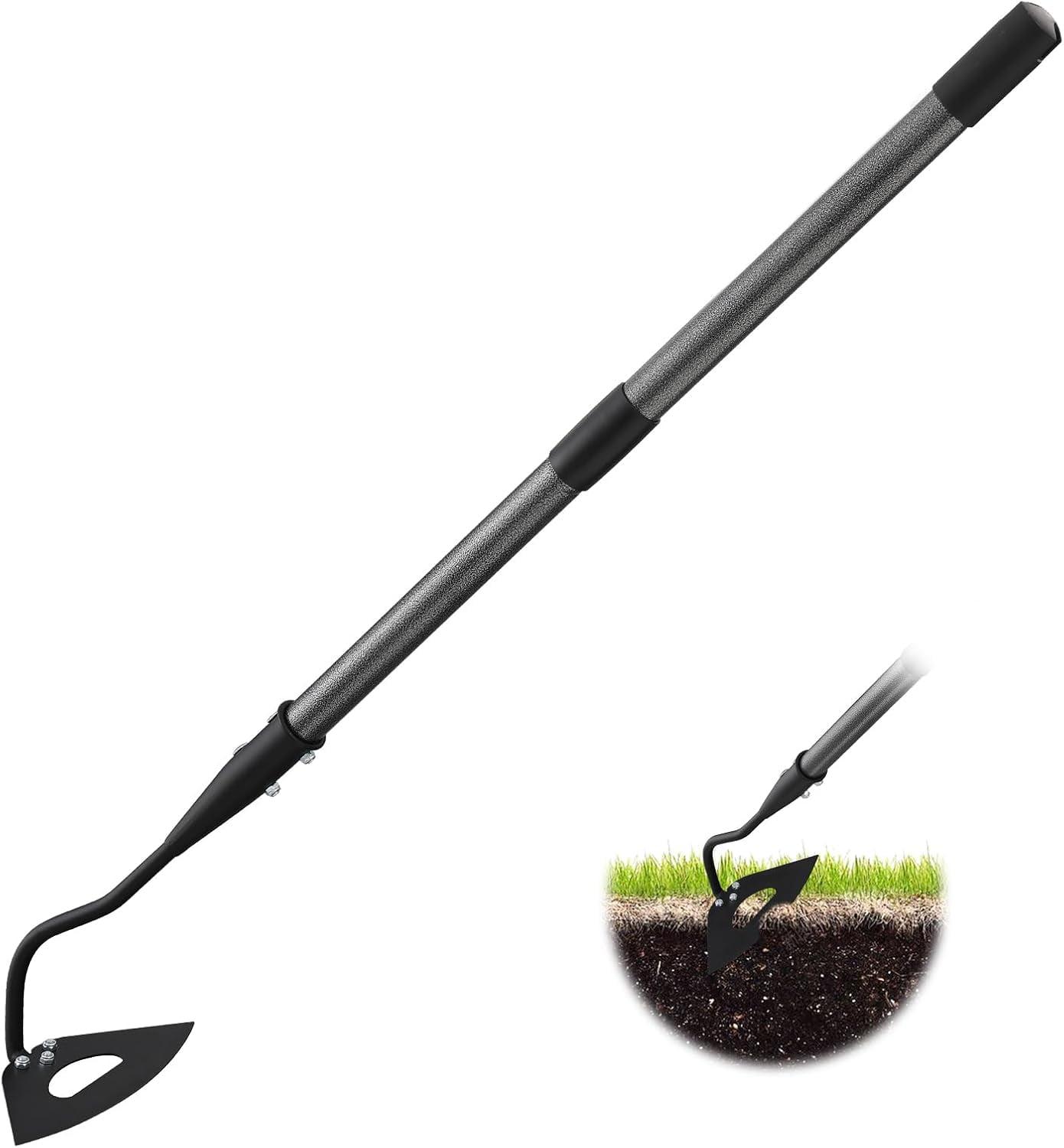 Hardened Hollow Hoe with Long Handle - 85 Inch -Heavy Duty Garden Hoes ...