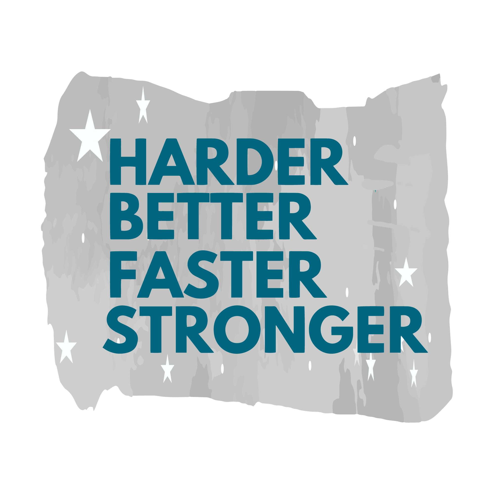 Harder Better Faster Stronger Motivational Positive Healthy Quote Decal ...