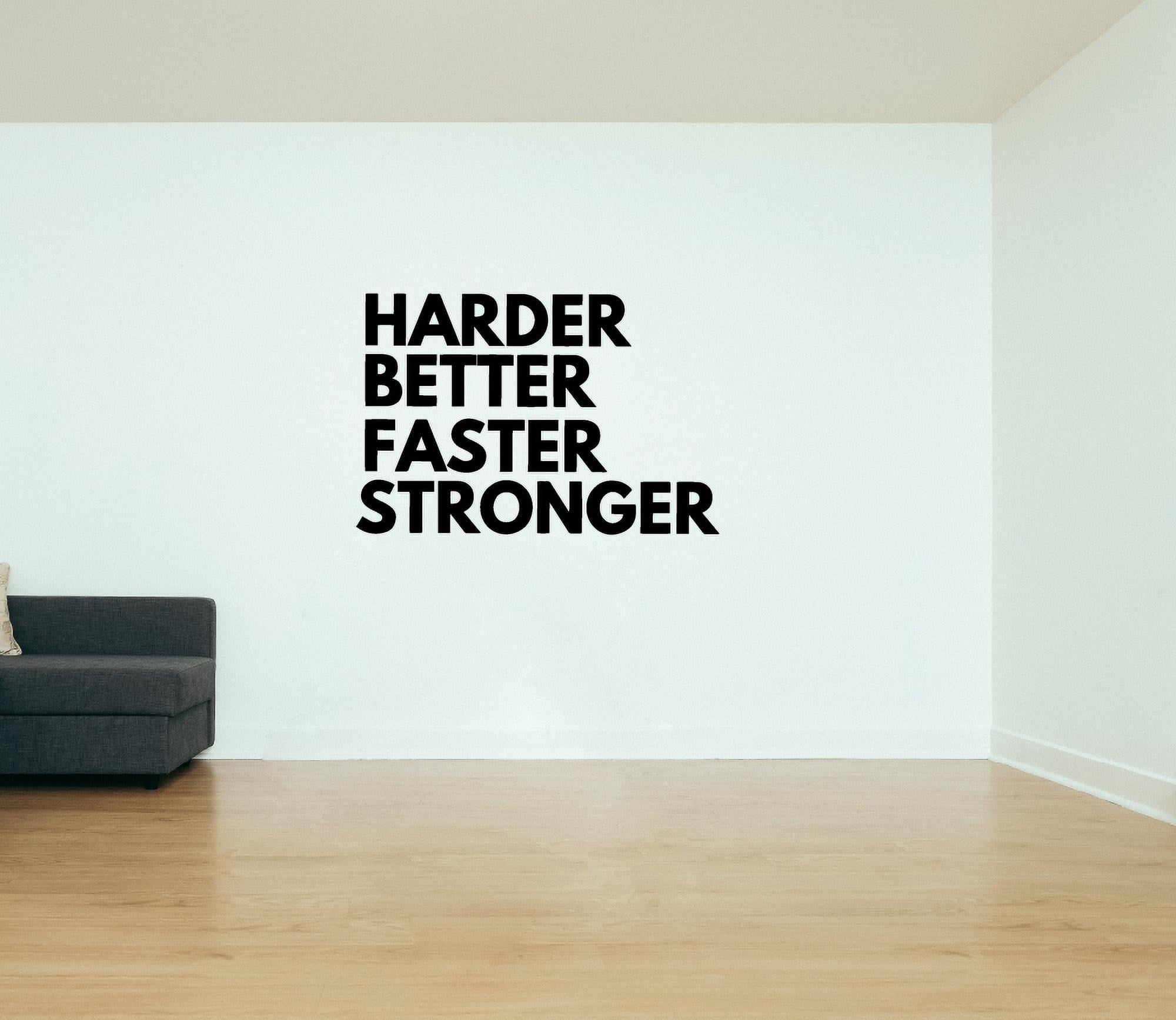 Harder Better Faster Stronger Quote Fitness Workout Success Motivation ...