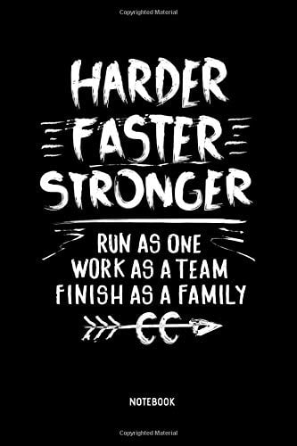 Pre-Owned Harder Faster Stronger | Notebook: Lined Cross Country ...