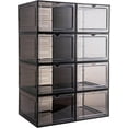 Harder Solid Plastic Hat Organizer for Baseball Caps, 8 Pack Stackable ...