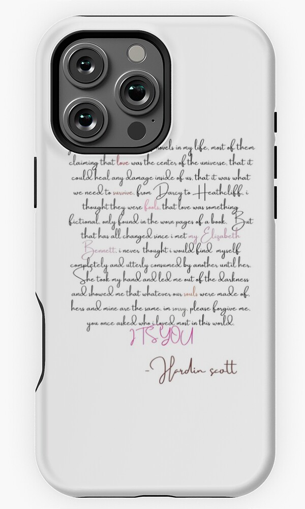Hardin Scotts Letter Quote Phone Case for iPhone 16 15 14 13 12 11 Pro ...