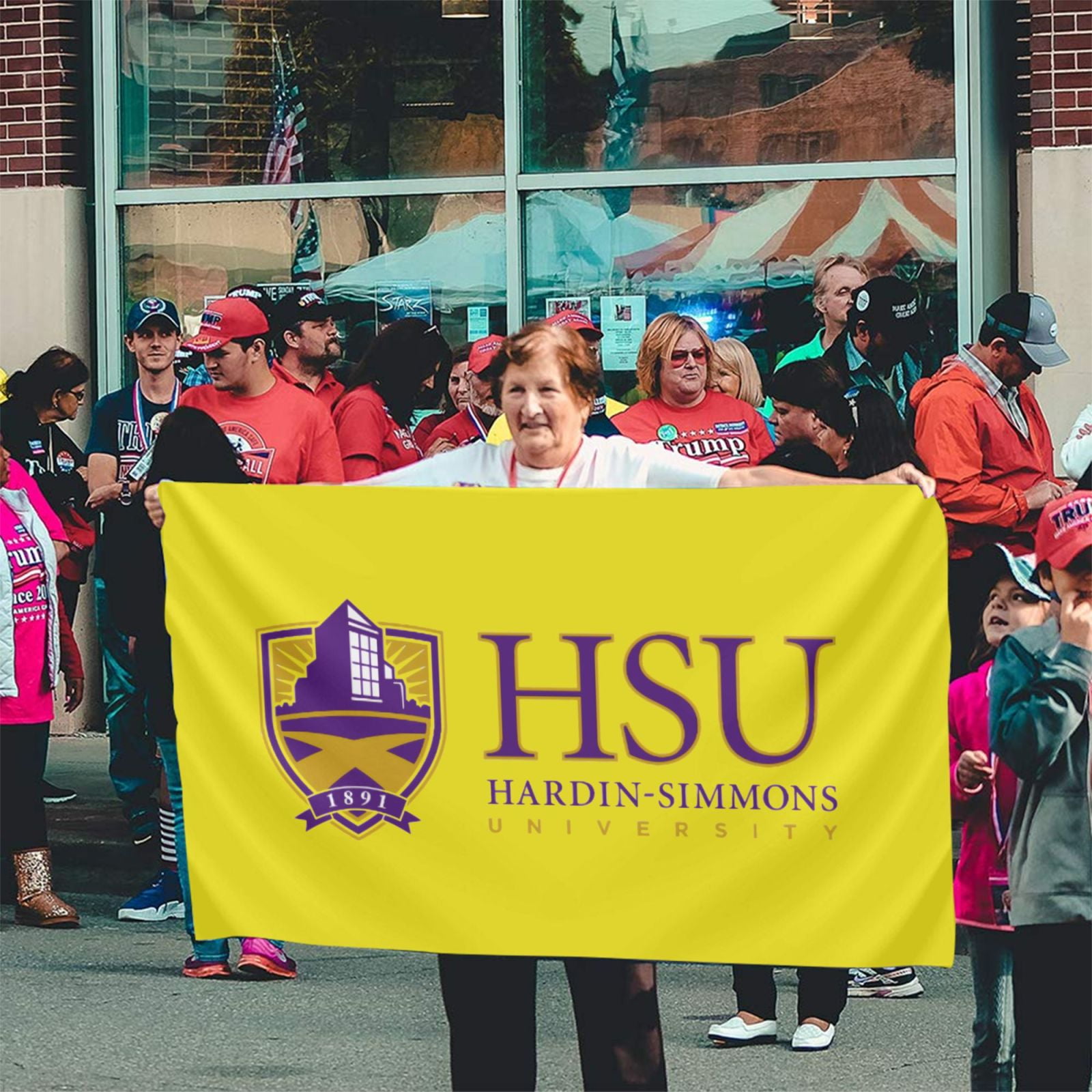 Hardin-Simmons University Logo Flag 3x5ft, Home Garden Flag, Suitable ...