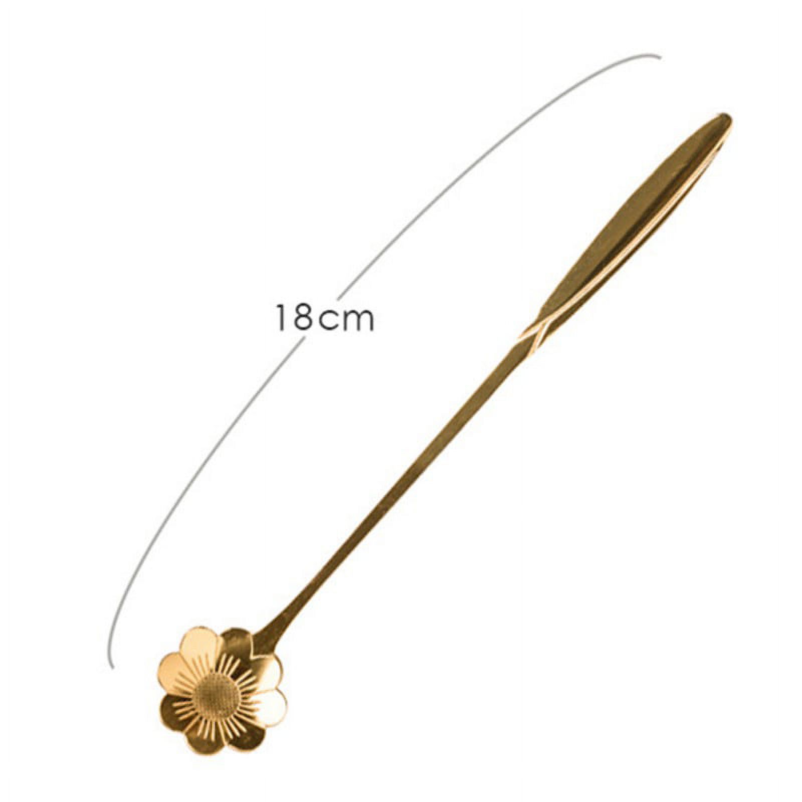 Hardlegix Inc Stainless Steel Spoon Vintage Gold Flower Spoons Small ...