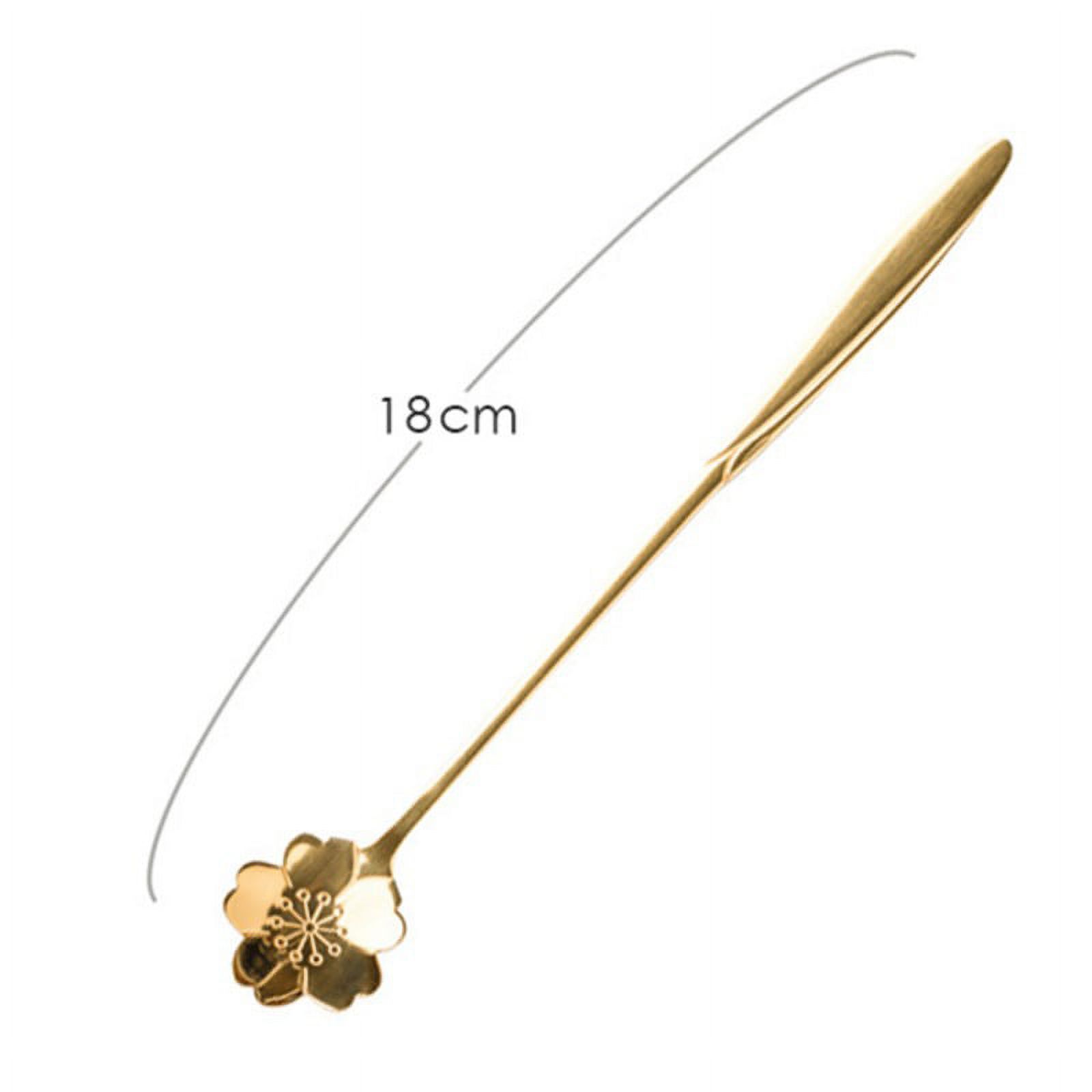 Hardlegix Inc Stainless Steel Spoon Vintage Gold Flower Spoons Small ...