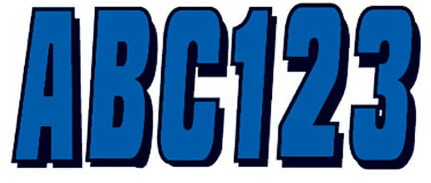 Hardline Boat Lettering Registration Kit 3 in. - 320 Blue/Black ...
