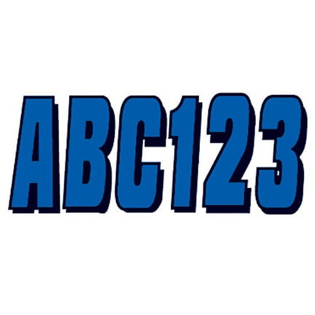 Hardline Boat Lettering Registration Kit 3 in. - 320 Blue/Black ...