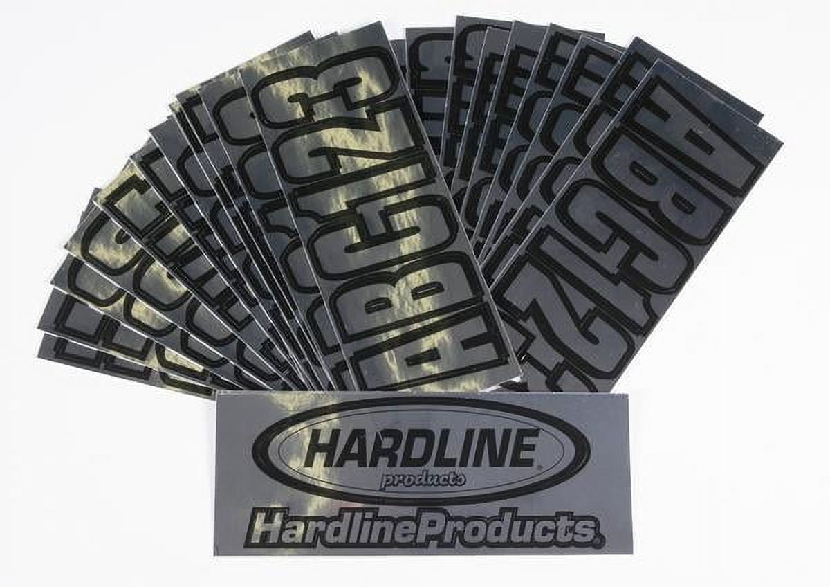 Hardline Boat Lettering Registration Kit 3 in. - 320 Chrome/Black ...