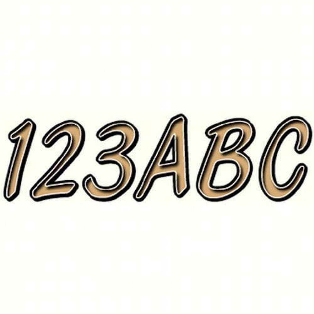Hardline Boat Lettering Registration Kit 3 in. - 400 Brown/Black ...