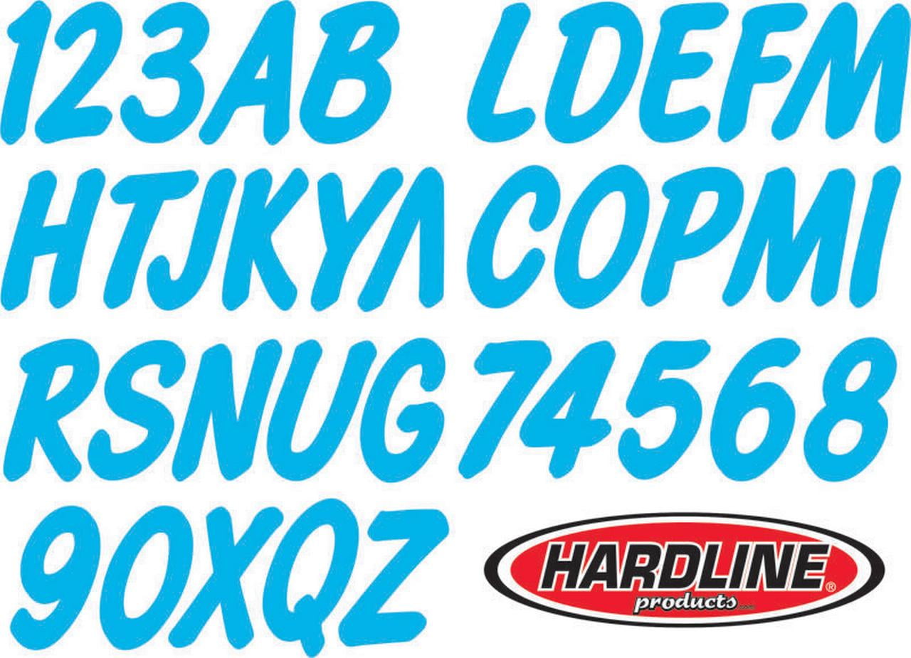 Hardline Boat Lettering Registration Kit 3 in. - 400 Cyan Blue Solid ...