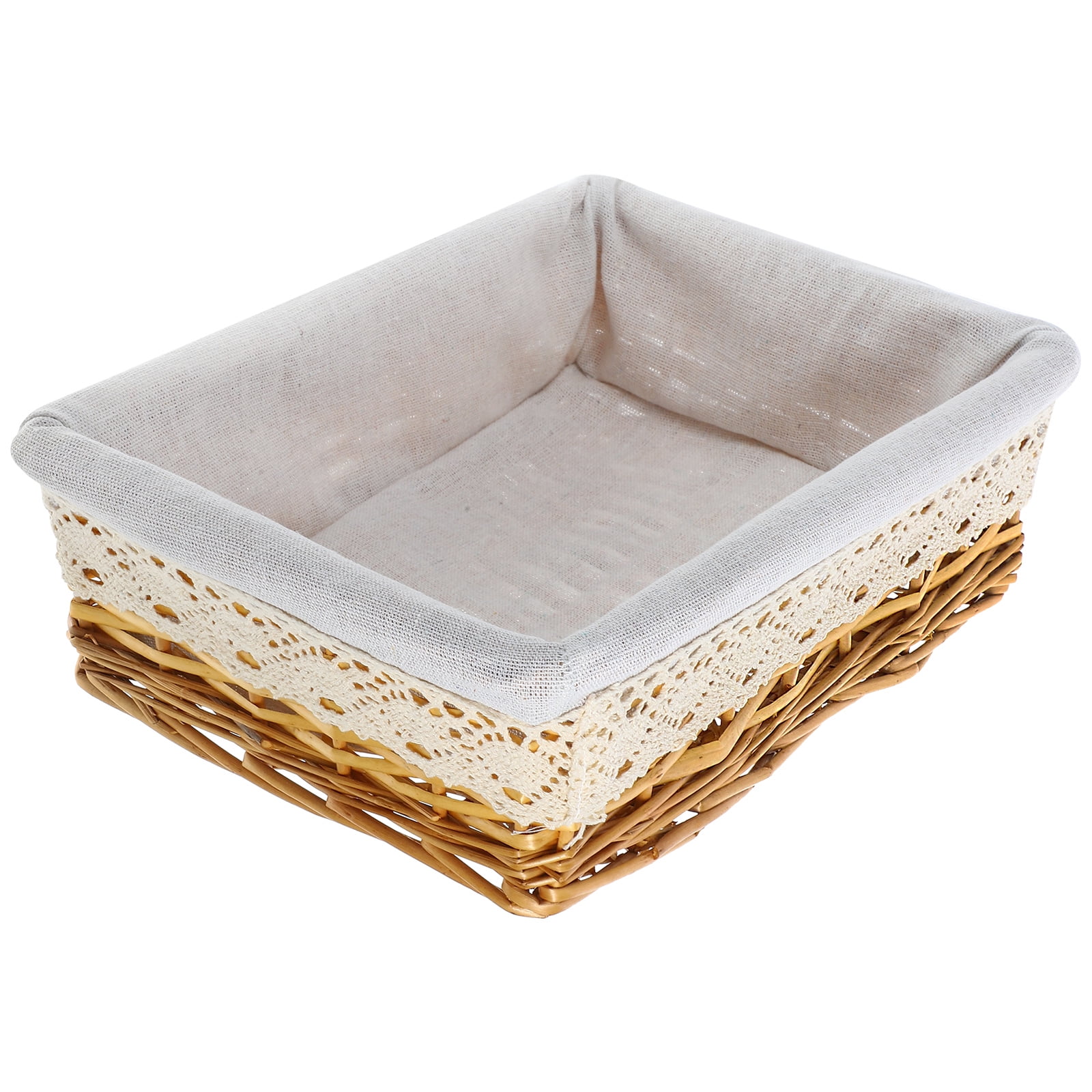 Hardline Multipurpose Rectangular Wicker Storage Basket with Removable ...