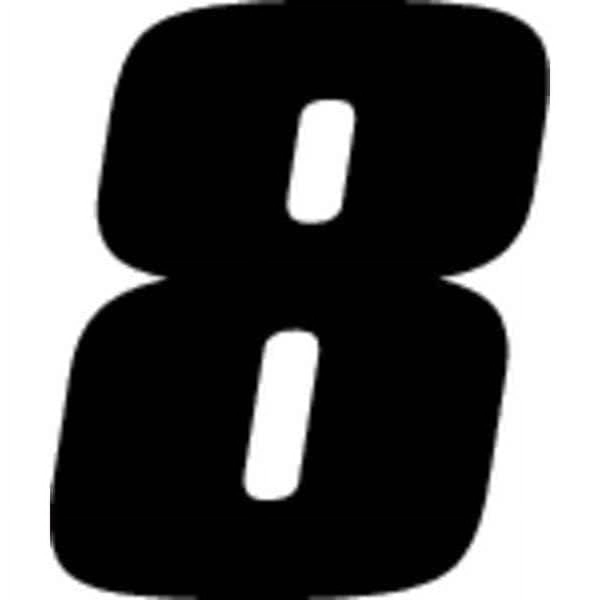 Hardline Products Number Label,Blk,Vinyl,4 in. H,No. 8,PK3 DB43B-8 ...