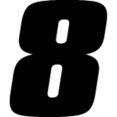 Hardline Products Number Label,Blk,Vinyl,7in. H,No. 8,PK12 DB712B-8 ...